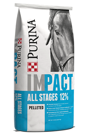 Impact® All Stages 12% Concentrate Textured Horse Feed | Purina